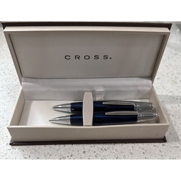 Cross | Office | Cross Torpedo Ballpoint Pen Pencil Gift Set Blue ...